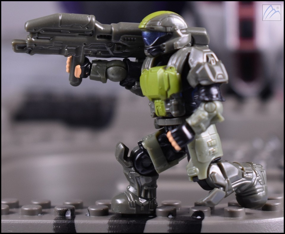 HALO MEGA BLOKS CONSTRUX GREEN ODST W SPARTAN LASER MINI FIGURE CNG99 ...