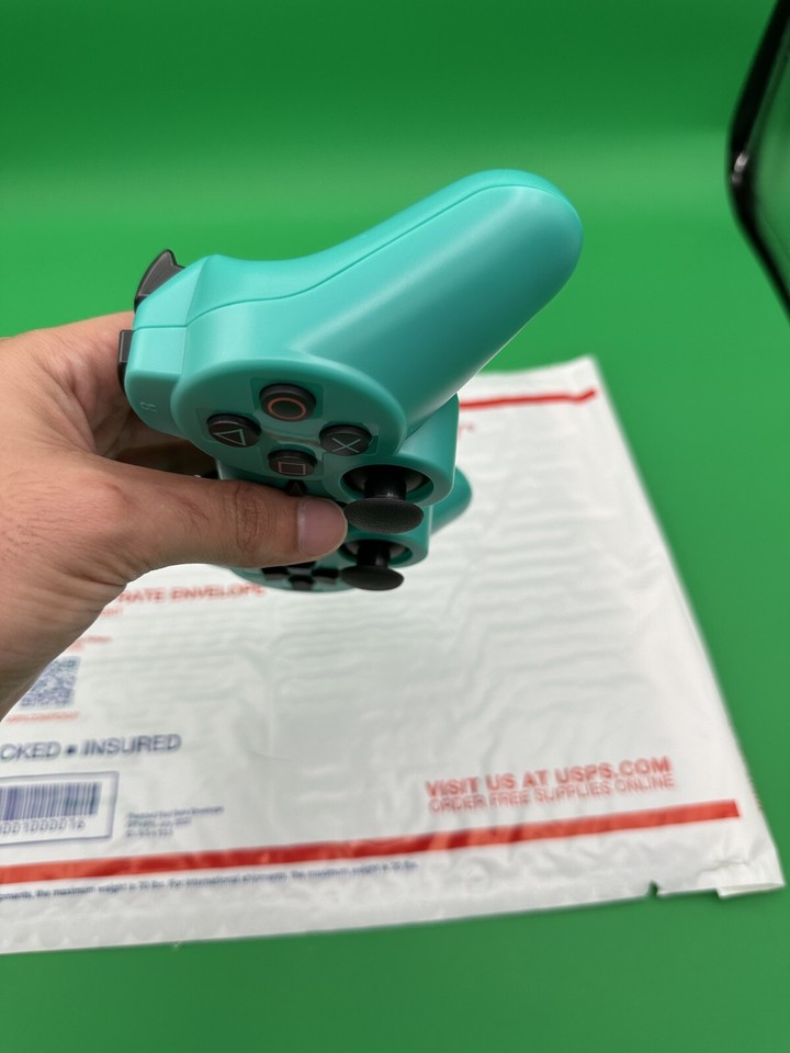 Wireless Controller For PS3 With Cool Turquoise Custom Design + Charger ...