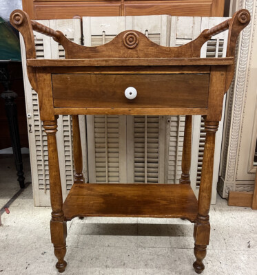 Vintage Ornate Wood Wash Stand | eBay