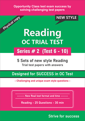 Opportunity Class (OC) Reading - 5 Sets of Papers Series #2 (new style ...