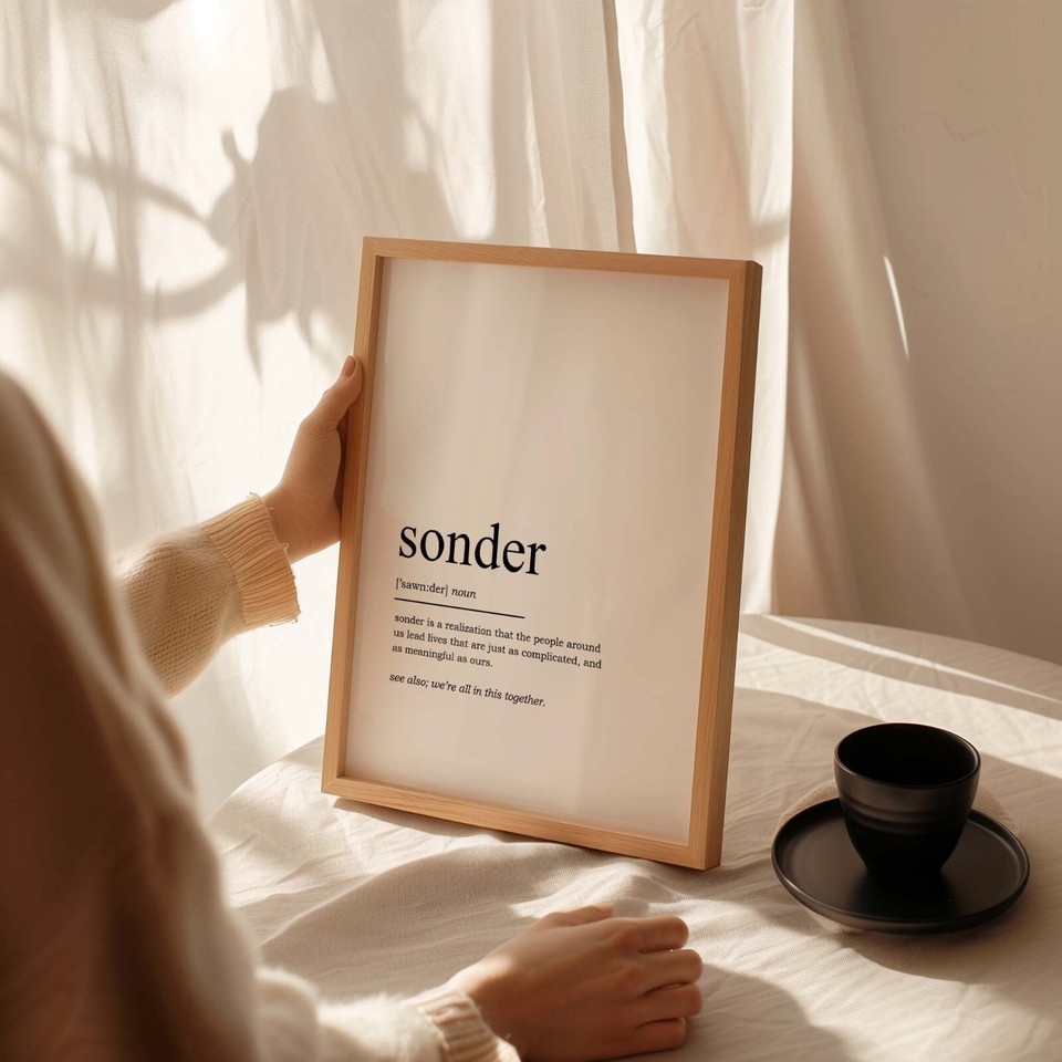 Sonder Definition Print Motivational Quotes Ispirational Office Wall ...