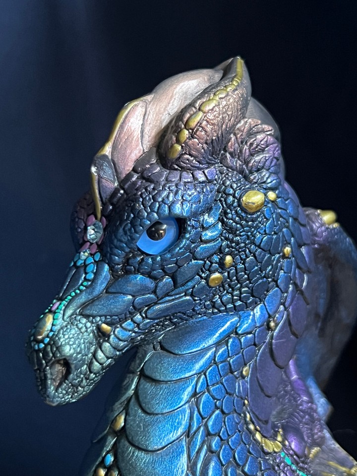 Windstone Edition Retired Blue Dragon 9" Figurine EXCELLENT CONDITION ...