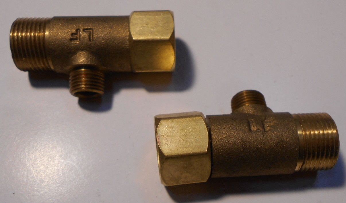 Lot of 2 New 1/2" X 1/4" Compression X 1/2" Female Compression Swivel ...