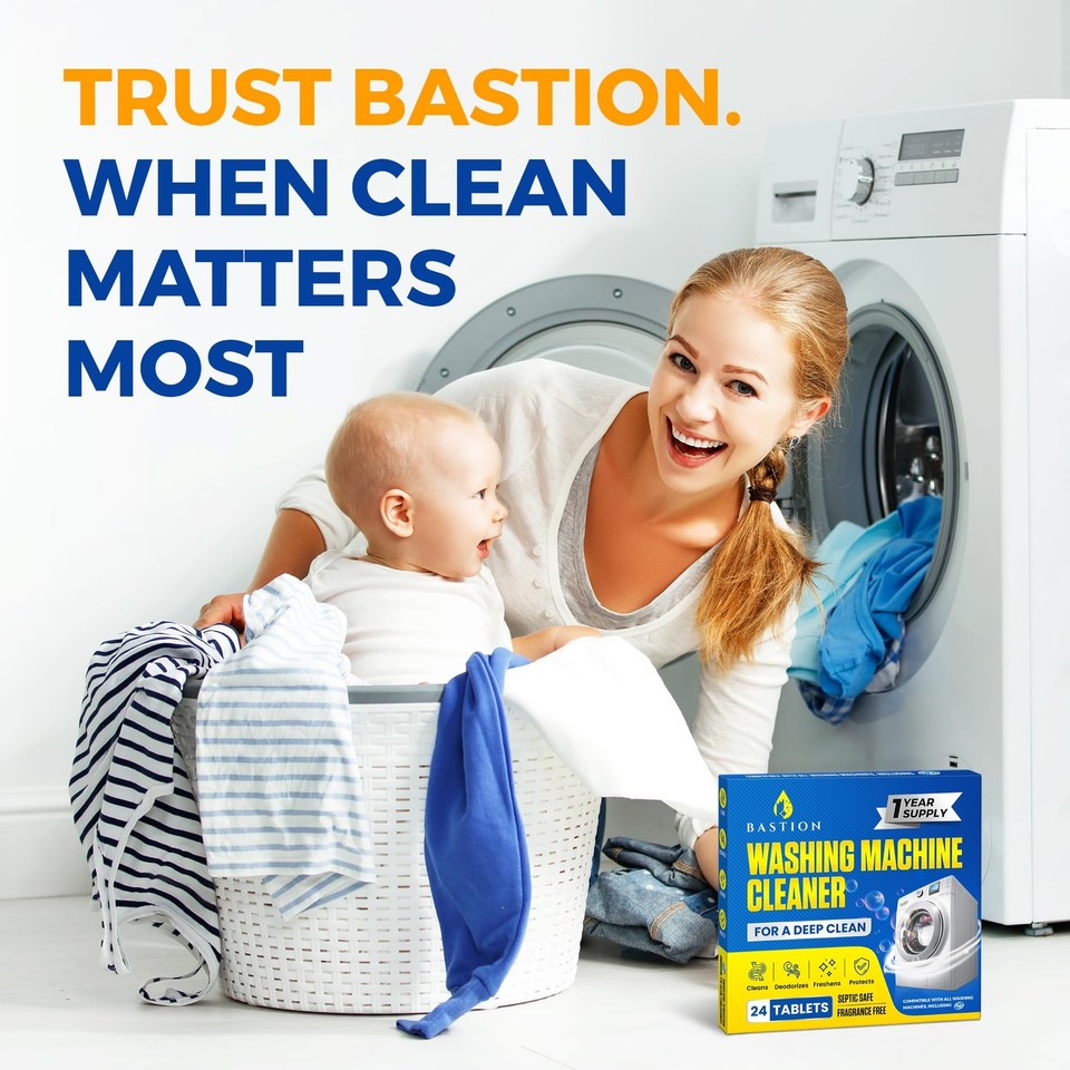 Bastion Washing Machine Cleaner, Deodorizer, & Descaler - 24 pack | eBay