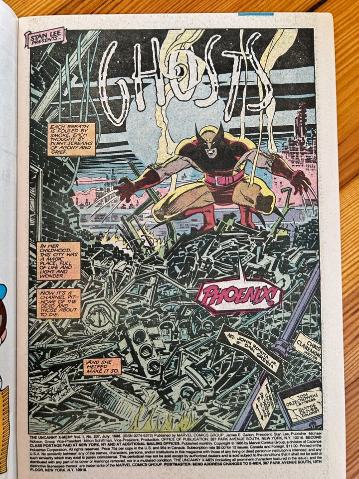 The Uncanny X-Men 207 WOLVERINE cover Marvel Comics February 1986 John ...