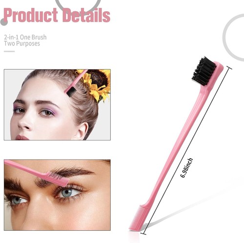 Slick Back Hair Brush, 3 Pcs Comb Set Edge Brush Bristle Hair Brush Rat ...