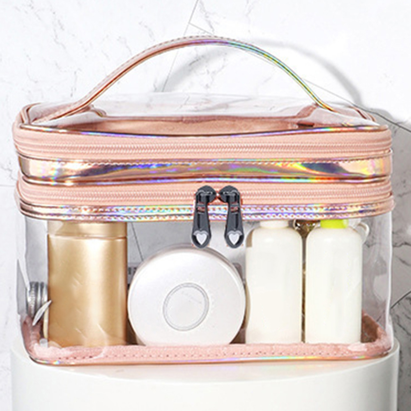 Makeup Storage Pouch Makeup Organizer Capacity Bag with Separation for ...