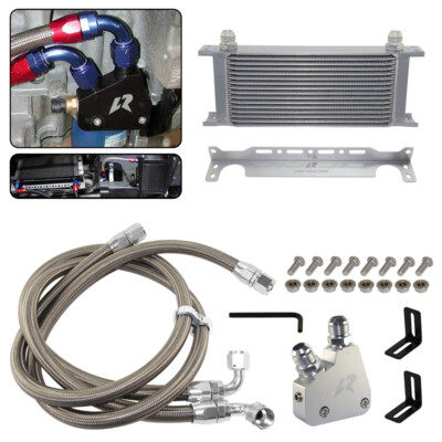16 Row Engine Oil Cooler Kit For LS1 LS2 LS3 LS6 LS7 4.8L 6.0L 6.2L GM ...
