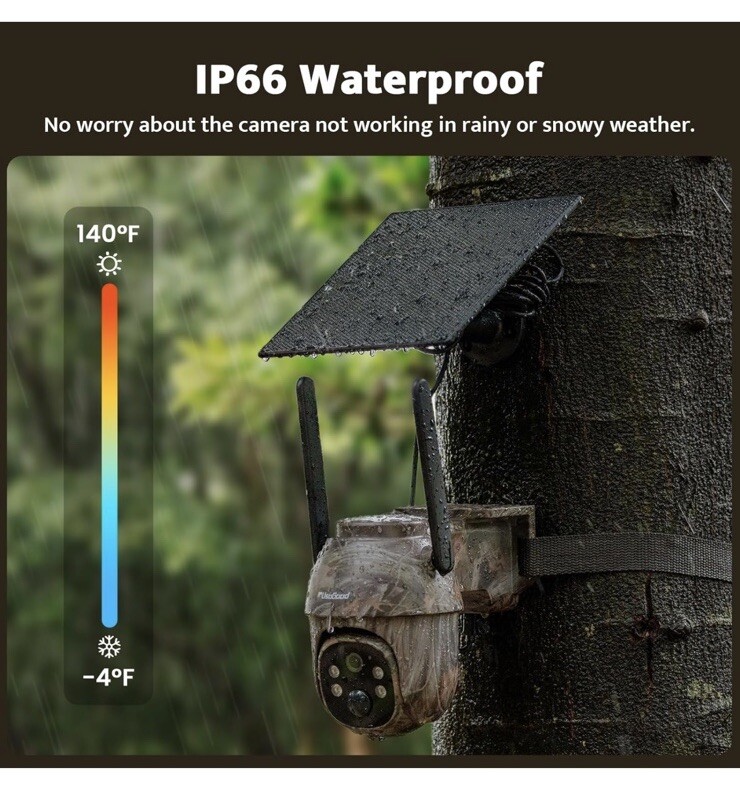 Usogood 4G LTE Solar Cellular Trail Cameras, 360°Game Camera with Night ...