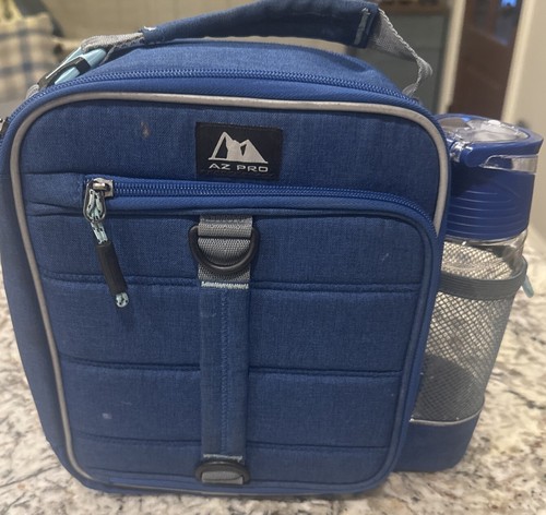 AZ Pro Lunch Box Blue High Performance Dual Compartment Pack Drink ...