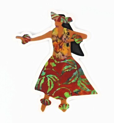 Hula Dancer Sticker Hydro Flask Hawaiian Car Decal Water Bottle Laptop ...