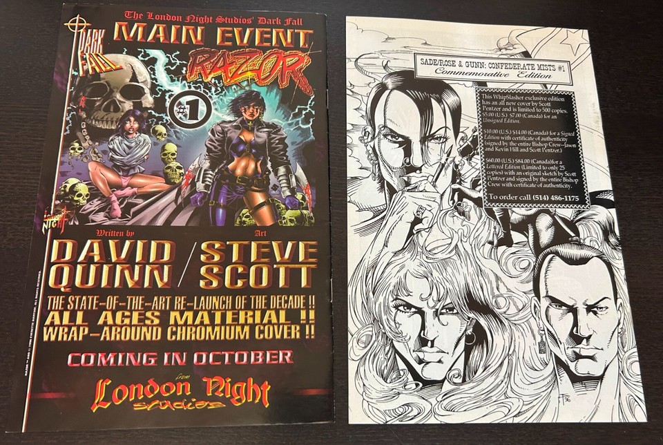 ROSE & GUNN #1-2 (London Night Studios Comics 1996) -- #1 2 -- FULL Set ...