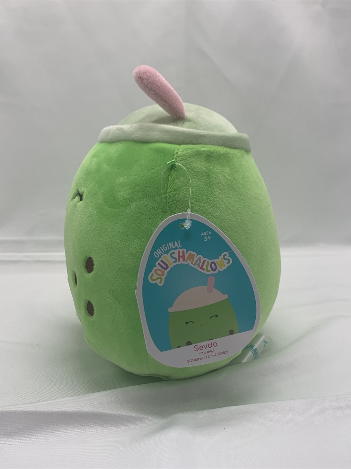 Squishmallows Sevda The Matcha Boba Tea Drink Collectible