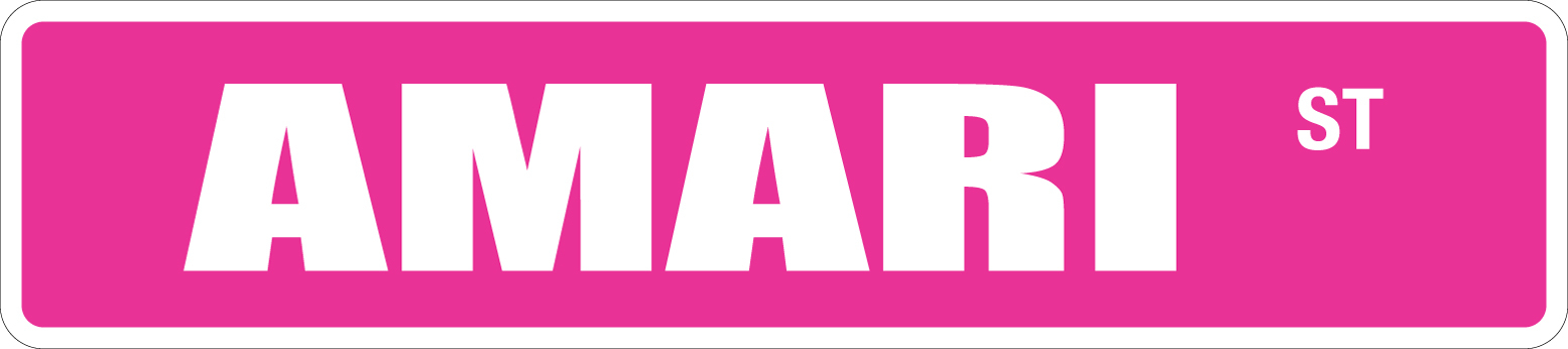 *Aluminum* Amari St 4" x 18" Metal Novelty Street Sign SS 267 | eBay