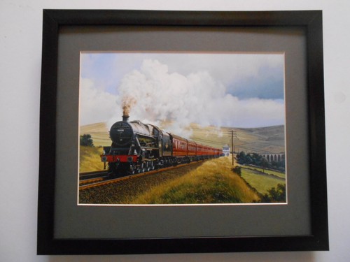 Malcolm Root Steam Train print 'Approaching Dent' FRAMED | eBay