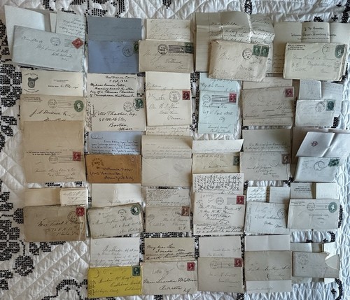 (28) Twenty-Eight 19th Century Correspondence Letters With Original ...