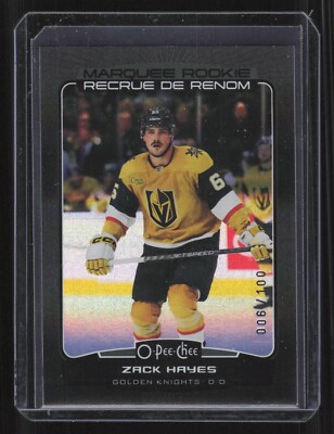 2022-23 O-Pee-Chee OPC Zack Hayes #592 Marquee Rookie Black Holo /100 ...