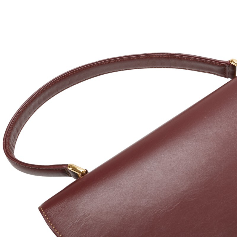 Wine Red Leather Handbag from Cartier's Must Line | eBay