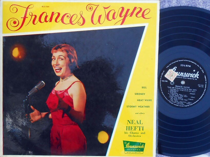 Frances Wayne 1st Press OZ LP EX ’57 Brunswick B121509 Jazz Vocal Neal ...