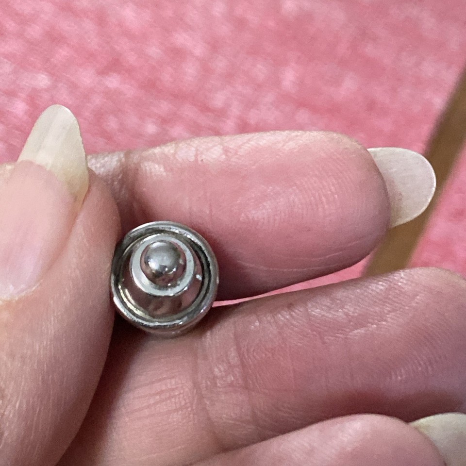 Metal Button round shaped Hat lapel pin silver tone embossed Heavy | eBay