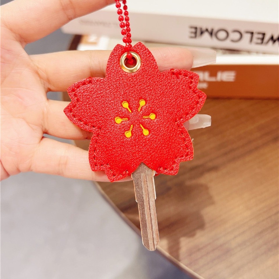 Flower Cartoon Mini Key Case PU Leather Protective Case Key Accessories ...
