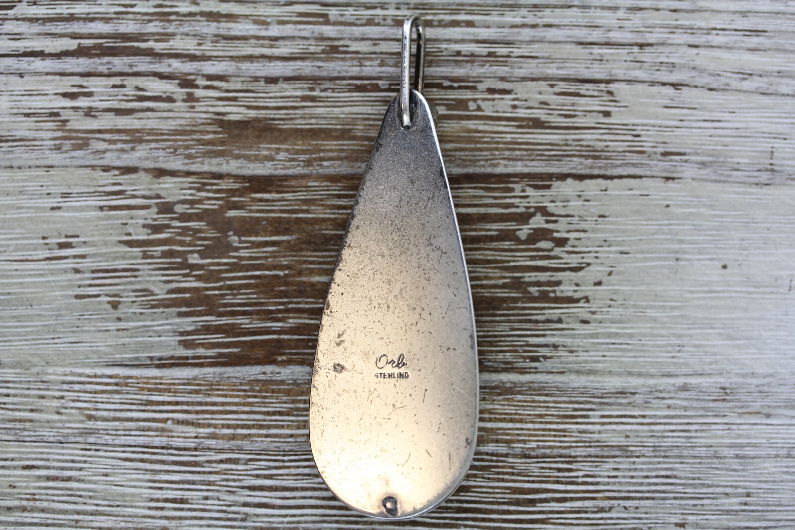 VINTAGE ORB MODERNIST BIG STERLING SILVER 925 PENDANT… - Gem