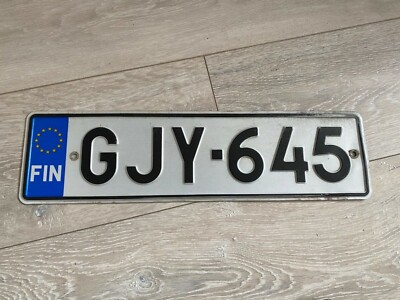 Used old FINLAND FIN car truck motorcycle license plate number | eBay