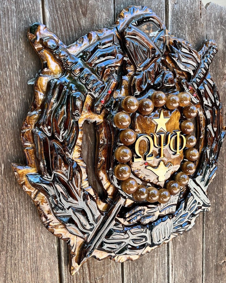 Wooden Omega Psi Phi Shield. A Shield Like No Other!!!! | eBay