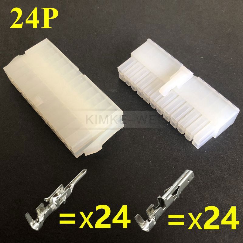 2-24 Pin Molex Mini-Fit Jr 5557/5559 4.2mm Connector Kits (Plug+Socket ...