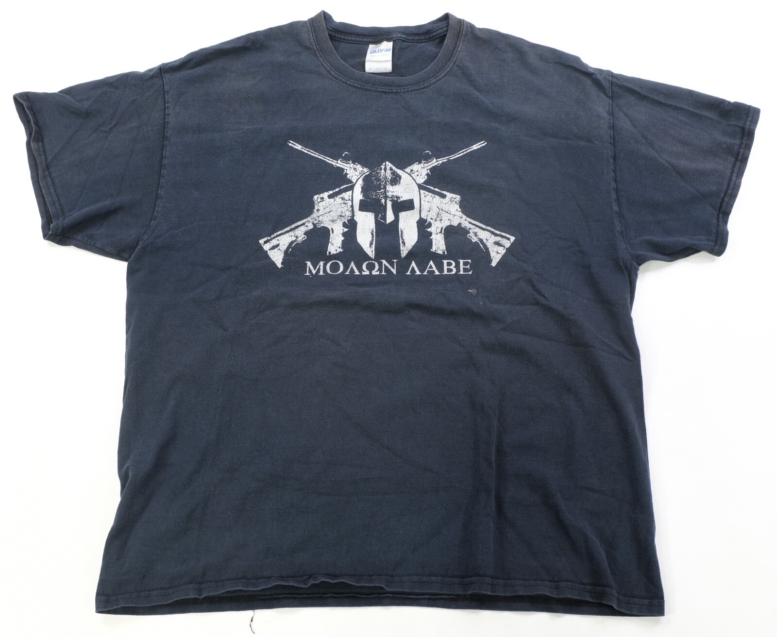 Rare Vintage Molon Labe Greek Helmet Rifle Gun Graphi… - Gem