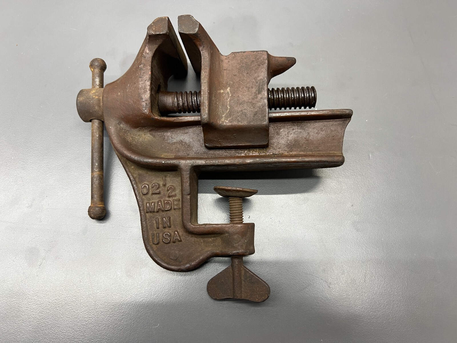 VINTAGE JEWELERS CLAMP VISE W ANVIL 02-1/2 2.5" JAW 2" CAP. - MADE IN ...