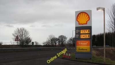 Photo 6x4 A92, Newport bypass Woodhaven The foreground forecourt sign ...
