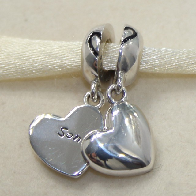 Authentic PANDORA 925 Ale Mother & Son Love Heart Charm Pendant ...