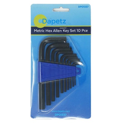 Metric Hex Allen Key Expert Set Allan Alan Alen 10 Piece 2mm - 10mm Hex ...