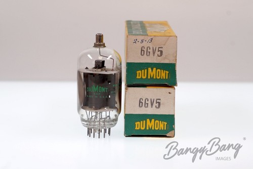 2 Vintage DuMont 6GV5 Compactron Beam Power Amplifier Pentode Valve ...