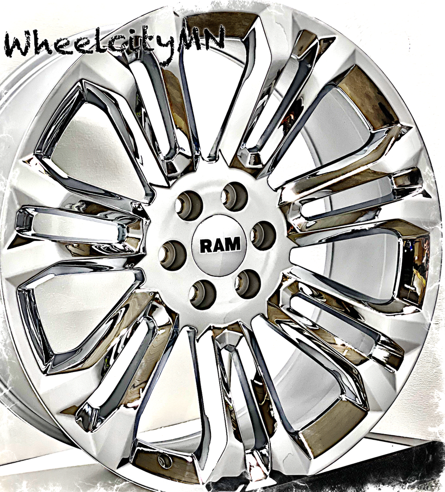 22 inch chrome OE replica 5666 wheels fits 2019 2025 RAM 1500 Limited ...