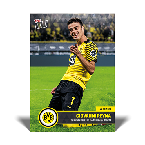 Topps Now BVB 2021/2022 - Card 001 - Giovanni Reyna - Borussia Dortmund ...