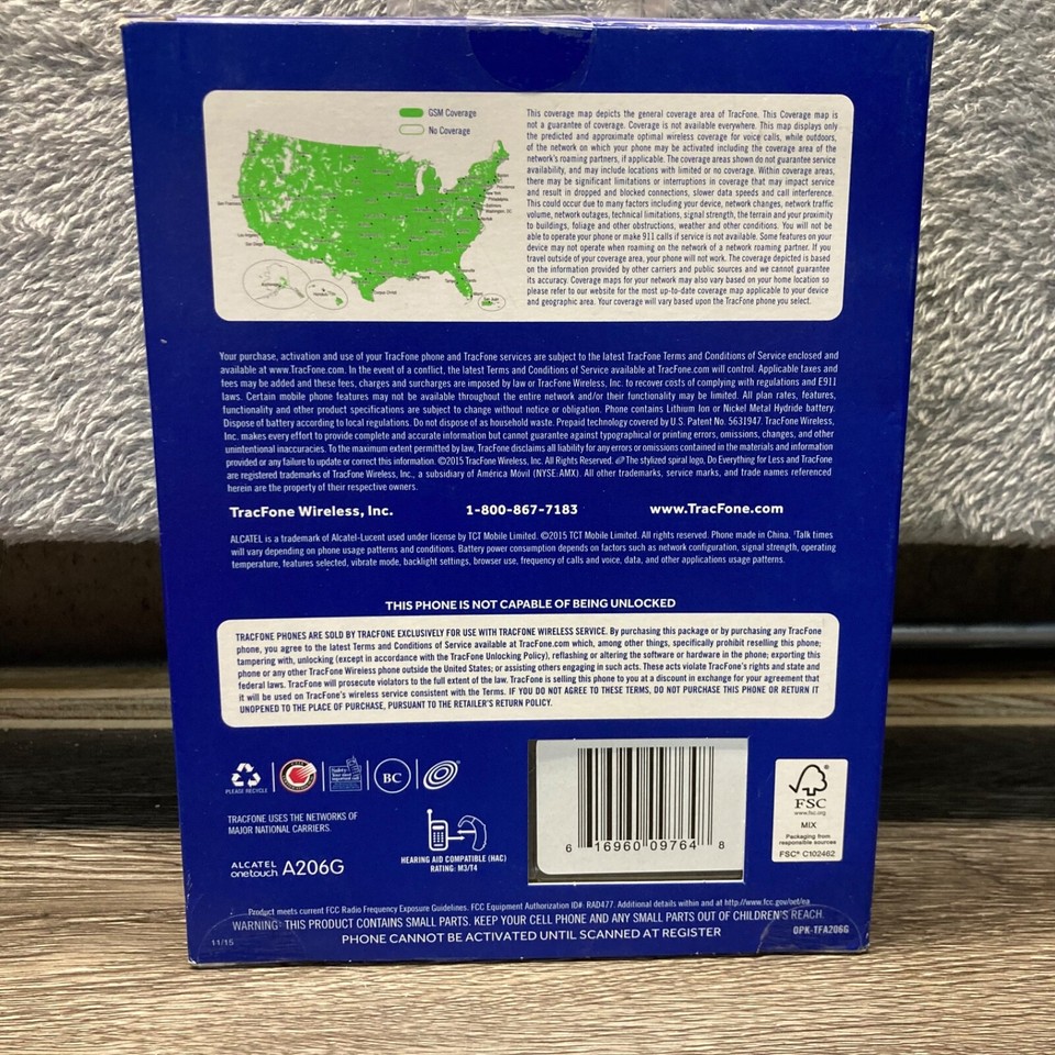 TRACFONE ALCATEL ONE TOUCH A206G FLIP PHONE - BLACK - | eBay