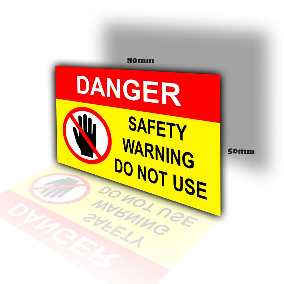 8 Pack - Danger Do Not Use Labels – Waterproof Vinyl Safety Stickers ...