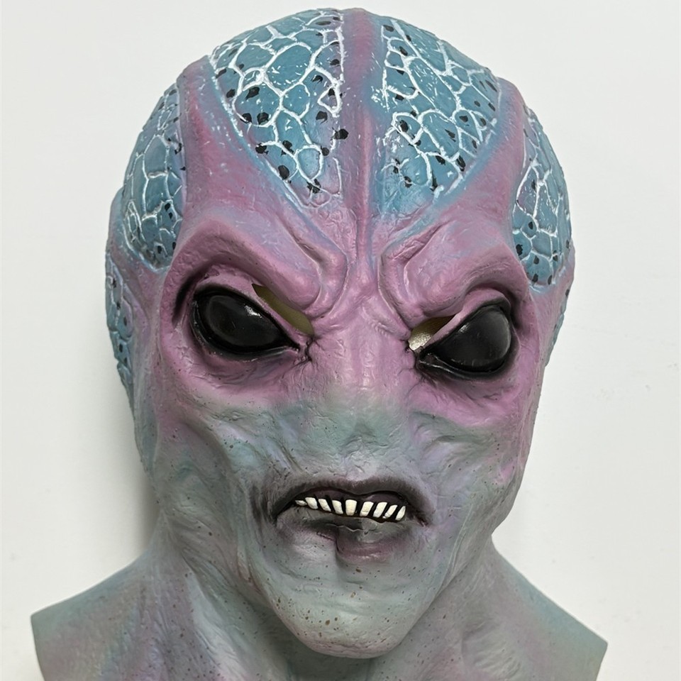 Realistic Alien Mask For Halloween Full Head For Halloween Cosplay ...