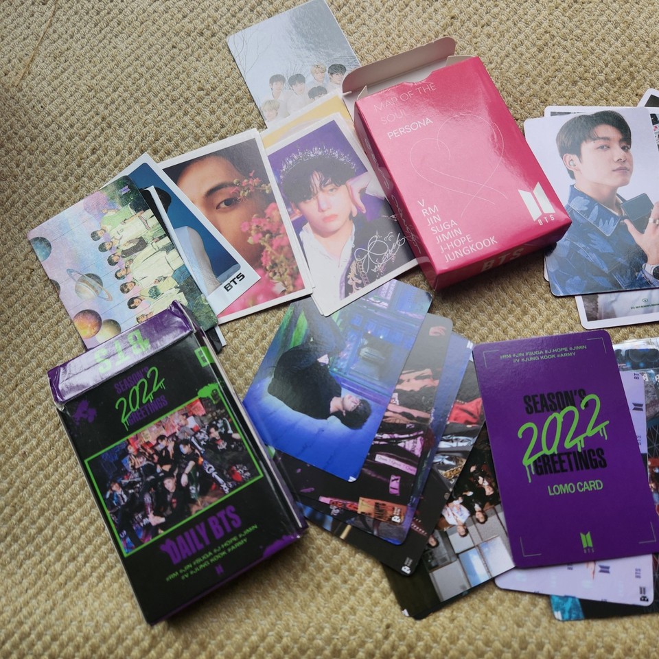 BTS Army Fan Club K pop Cards Keychains Box Collection Merchandise ...