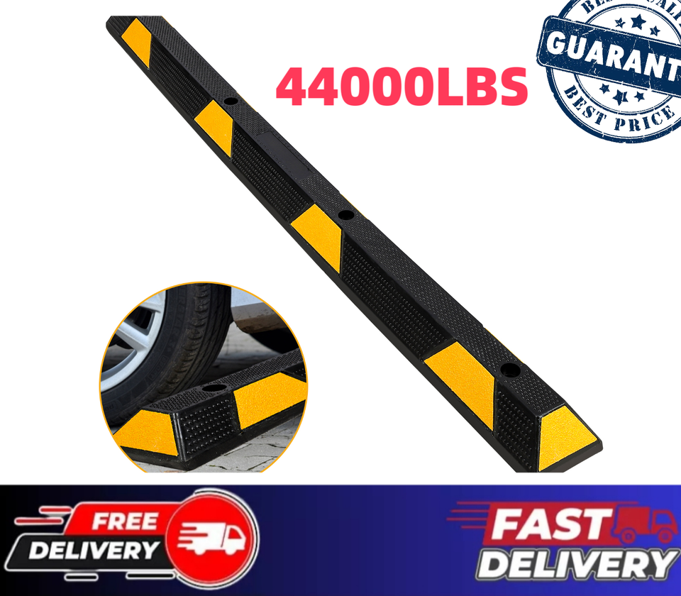 72" Rubber Parking Curb Heavy Duty Parking Lot Stopper Truck Floor ...