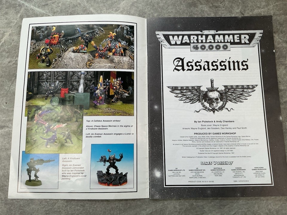Codex Assassins 1997 Warhammer 40K 2nd Edition OOP Inquisition ...