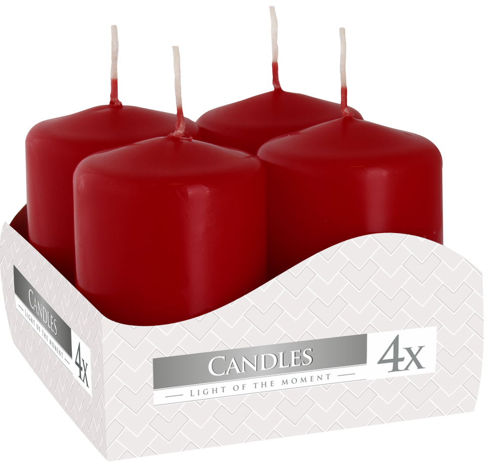 Set of 4 Votive Candles 10 Colours To Choose From, 7 Hours Burning Time ...