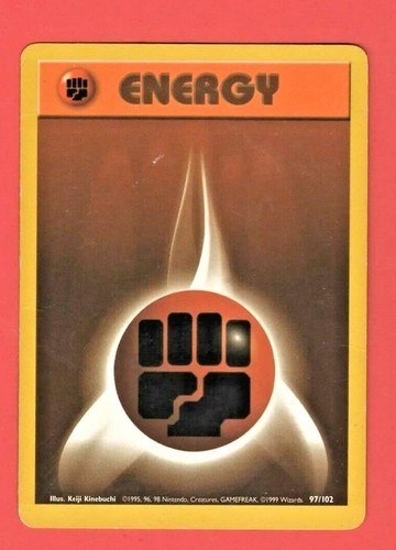 POKEMON FIGHTING ENERGY 97/102 SHADOWLESS - NM - - FREE S/H + BONUS | eBay