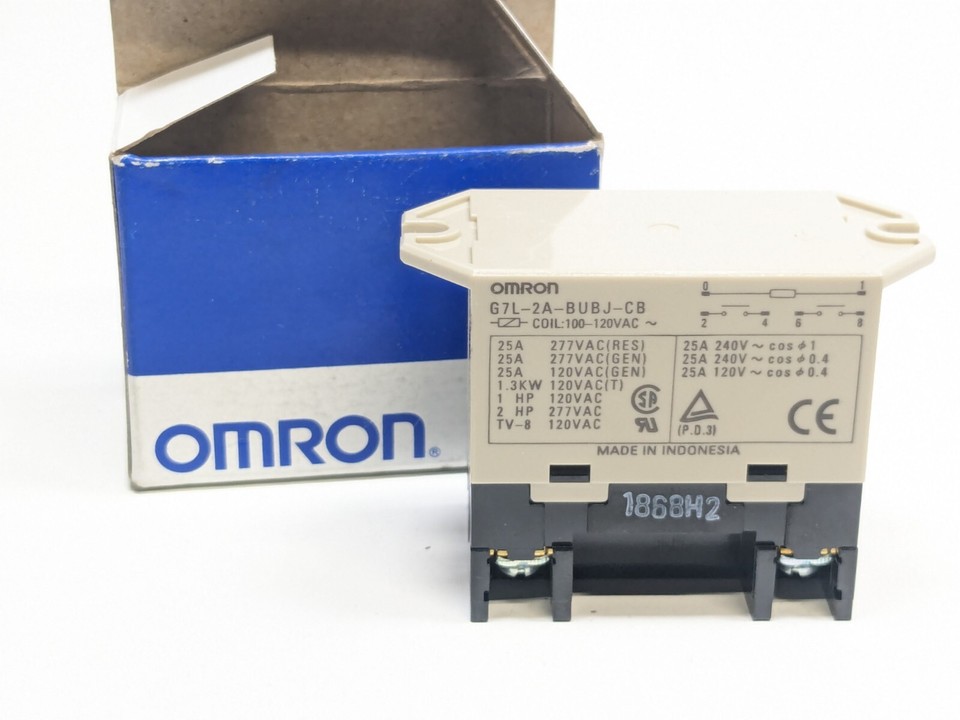 NEW OMRON 2XC20 G7L-2A-BUBJ-CB Enclosed Power Relay 6 POS 120VAC DPST ...
