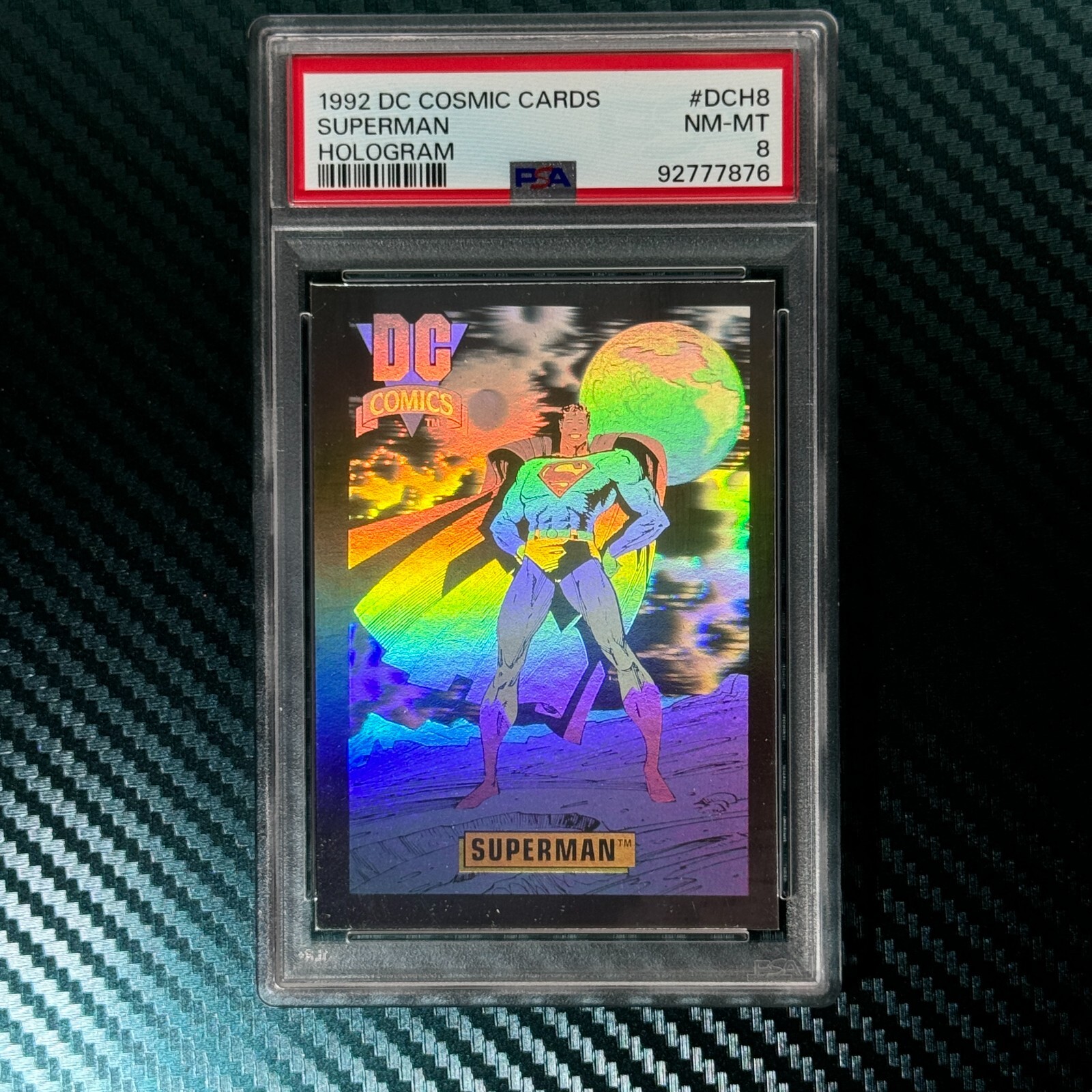 Superman #DCH8 Hologram - PSA 8 - 1992 DC Cosmic Cards Inaugural Rookie ...