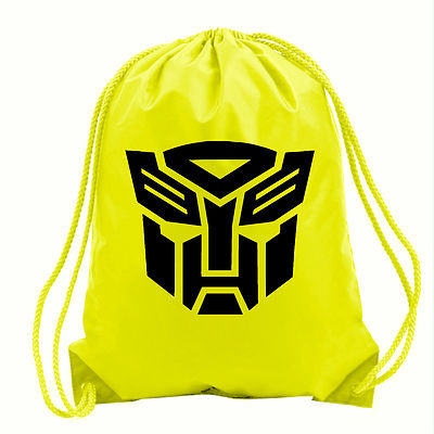 TRANSFORMERS YELLOW DRAWSTRING PE BAG,GYM BAG,SCHOOL BAG, WATER ...