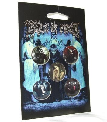 Cradle of Filth Cryptoriana Button Set of 5 Official 1 Inch Round Heavy ...
