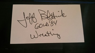 Jeff Blatnick Signed business Card UFC Olympic Wrestling 1984 Gold ...